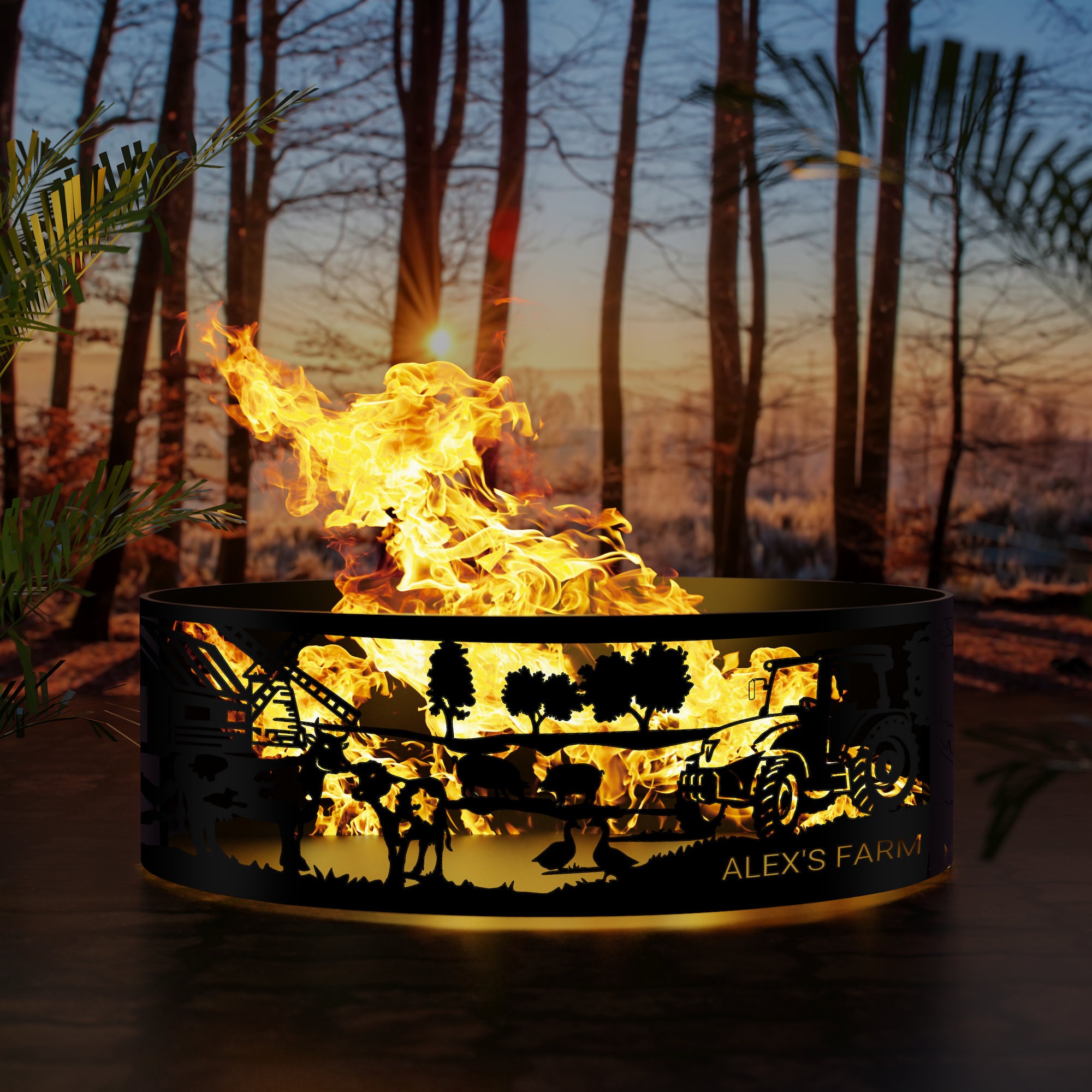 Personalized Fire Pits Customized Steel Fire Ring Made In Canada