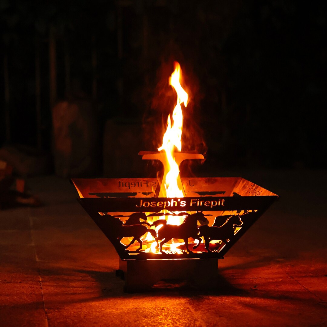 Custom Metal Collapsible Fire Pits, Square Wood Burning Fire Pits ...