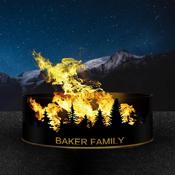 Custom Size Fire Pit Personalized Fire Ring Heavy Duty - Etsy