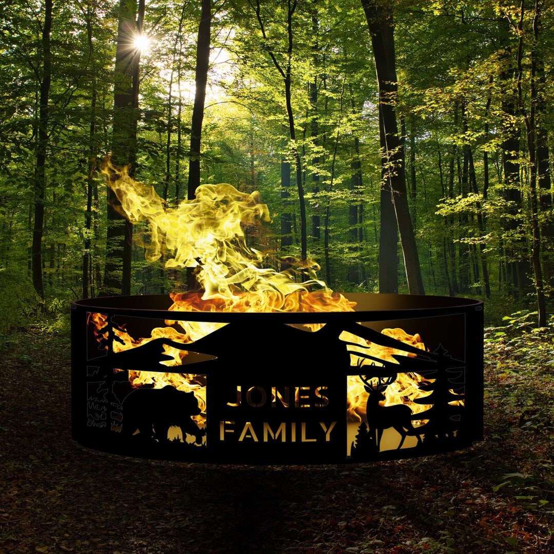 Personalized Heavy Duty Josephs Fire Pit Fire Pit With Deer and Bear ...
