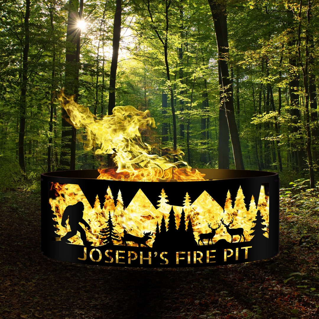 New Version Big Foot Fire Pit, Sasquatch Fan Gift, Custom Bigfoot Fire ...