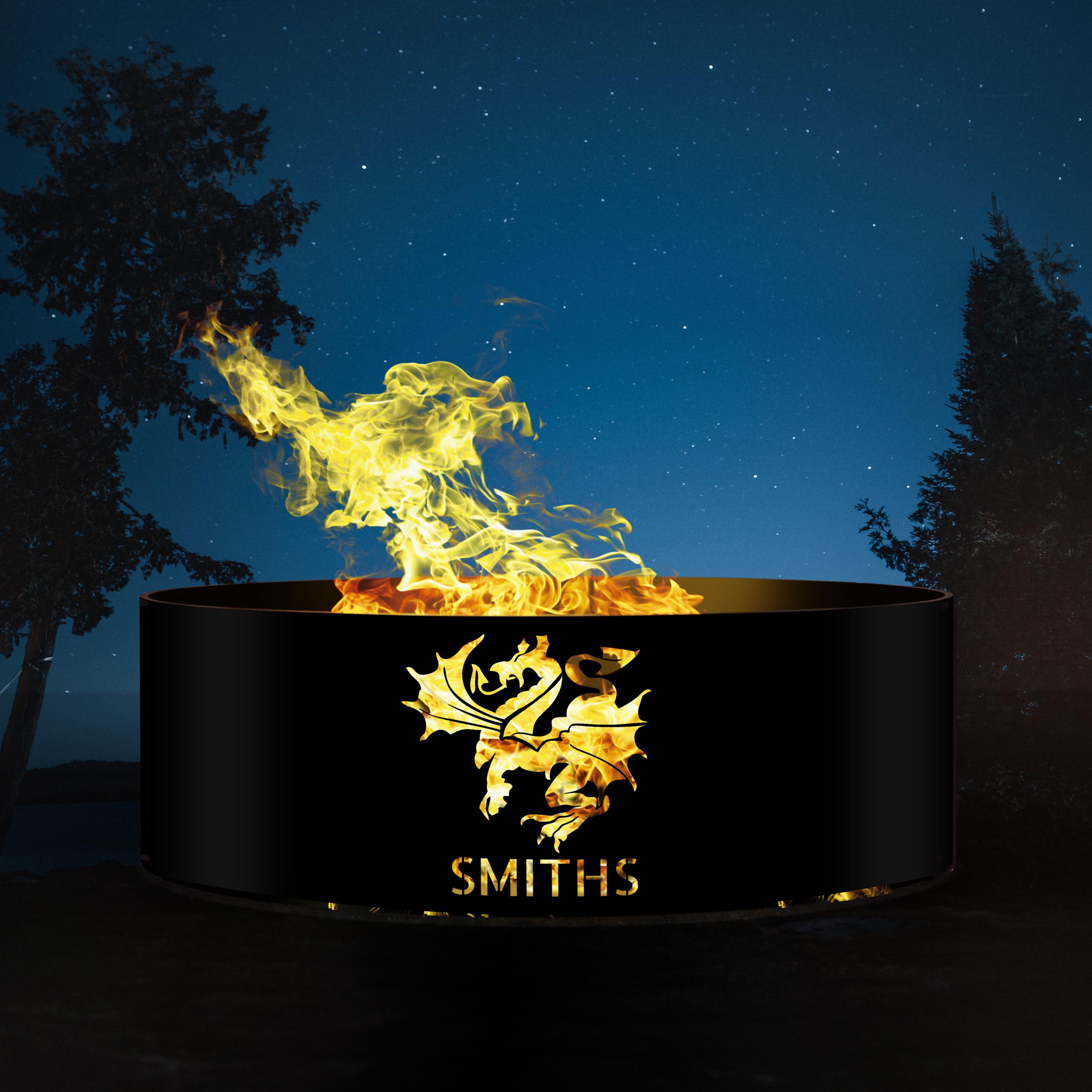 Custom Dragon Fire Pit | Heavy Duty Outdoor Fire Ring | Dragon ...