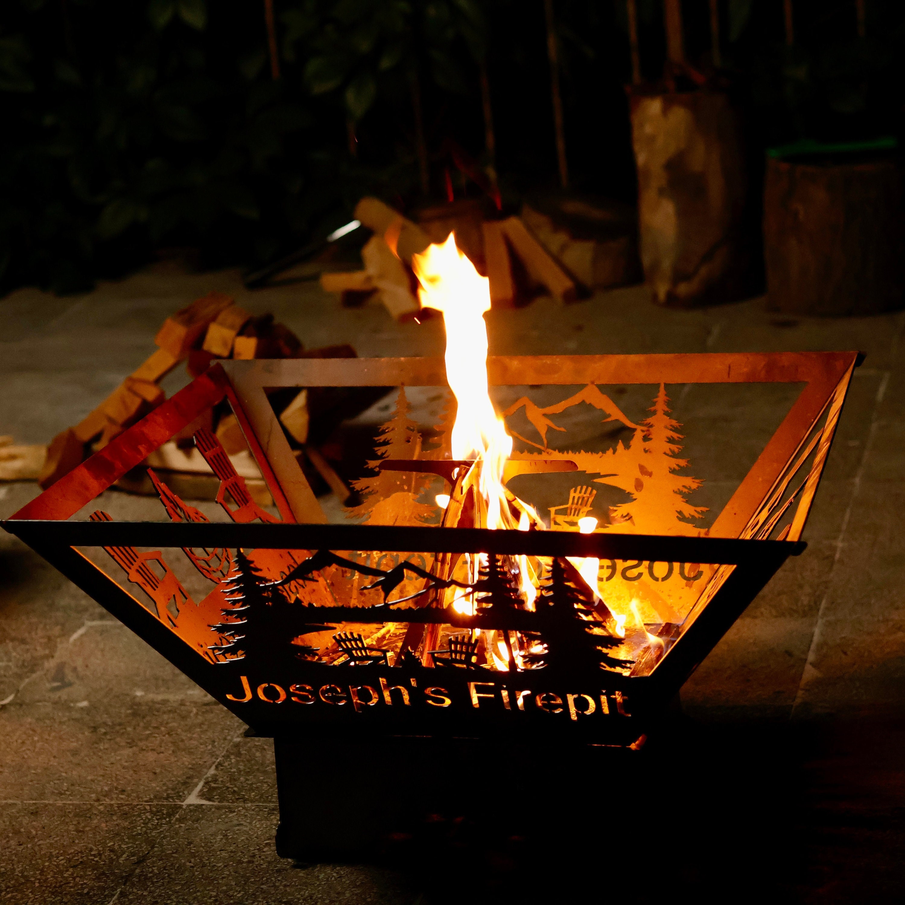 Custom Square Metal Fire Pits | Portable Heavy Duty Steel Fire Pits ...