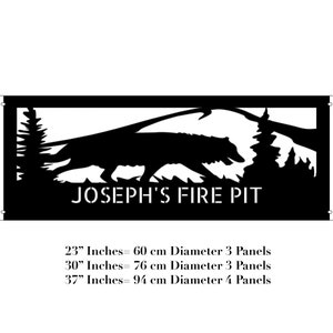 Wolf Fire Pit, Wolves Nature Scene Fire Pits, Heavy Duty Ring, Special ...