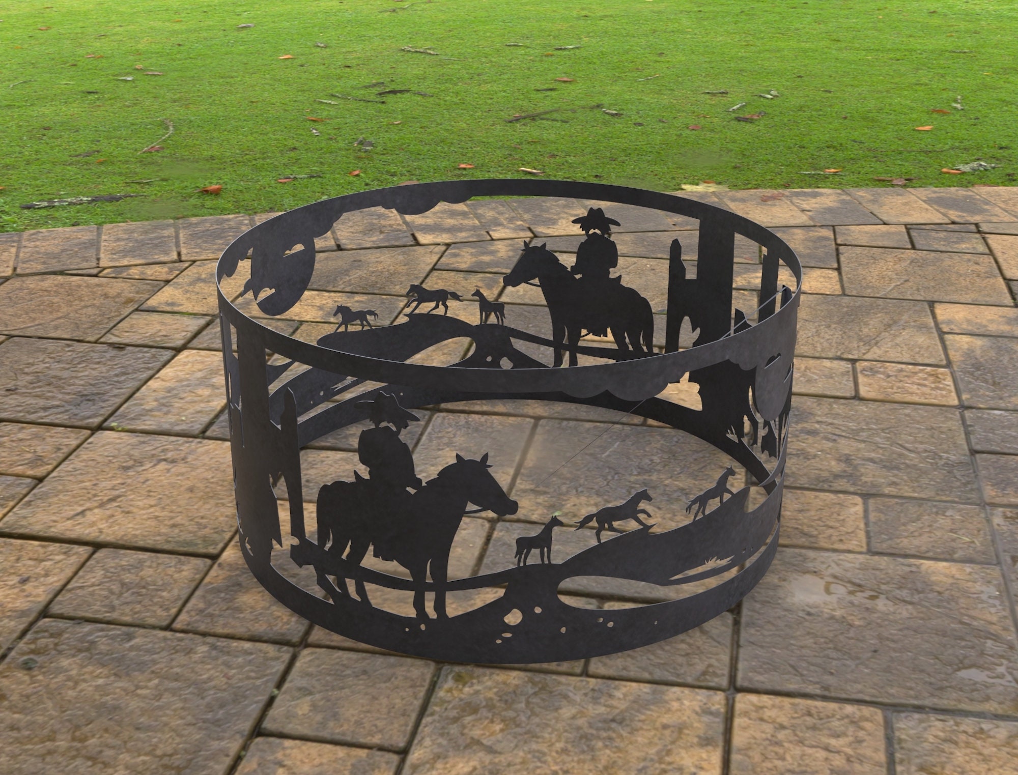 Cowboy Fire Pits Custom Fire Ring Pits Heavy Duty Outdoor Fire Pit ...