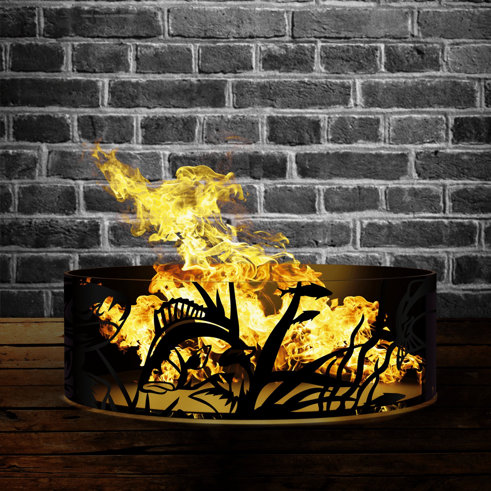 Fish Design Fire Pits Fish Design Fire Ring Pits Heavy Duty - Etsy