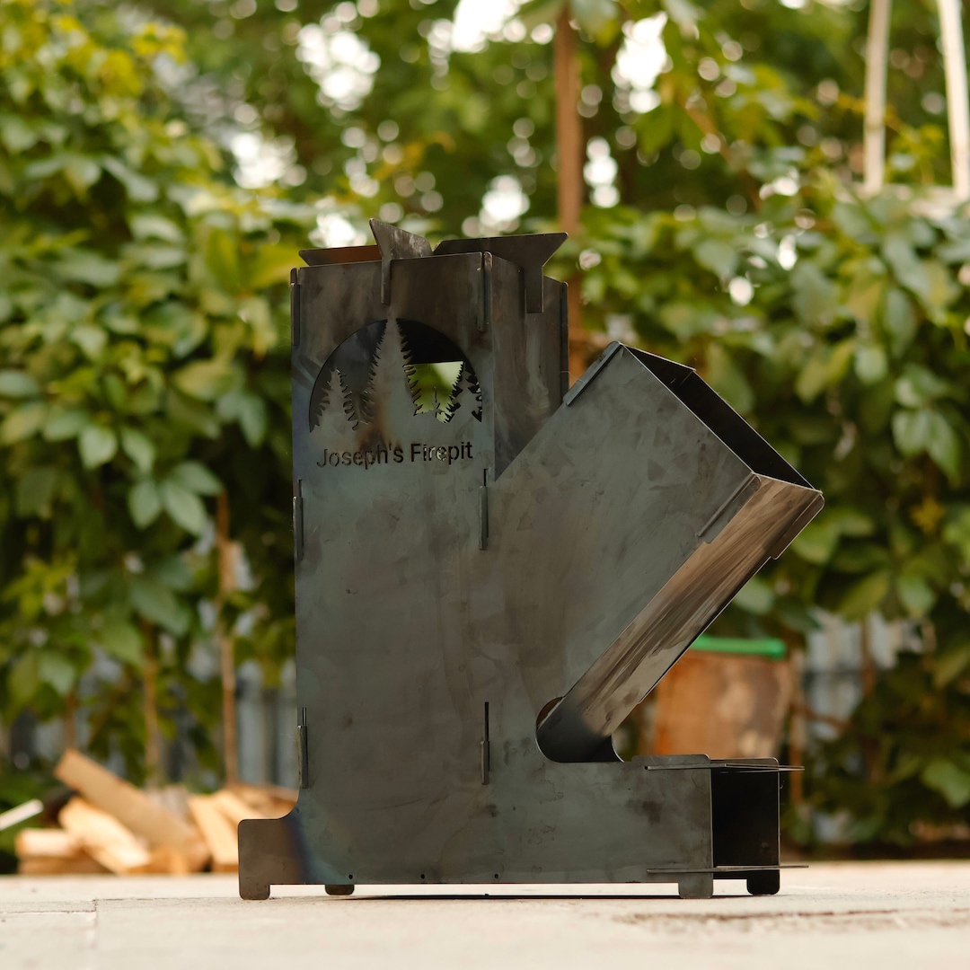 Giant Rocket Stove, Wood Burning Portable Heavy-duty, Custom Gift for ...