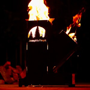 Large Custom Rocket Stove, Portable Heavy-duty Fire Pit, Gift for ...