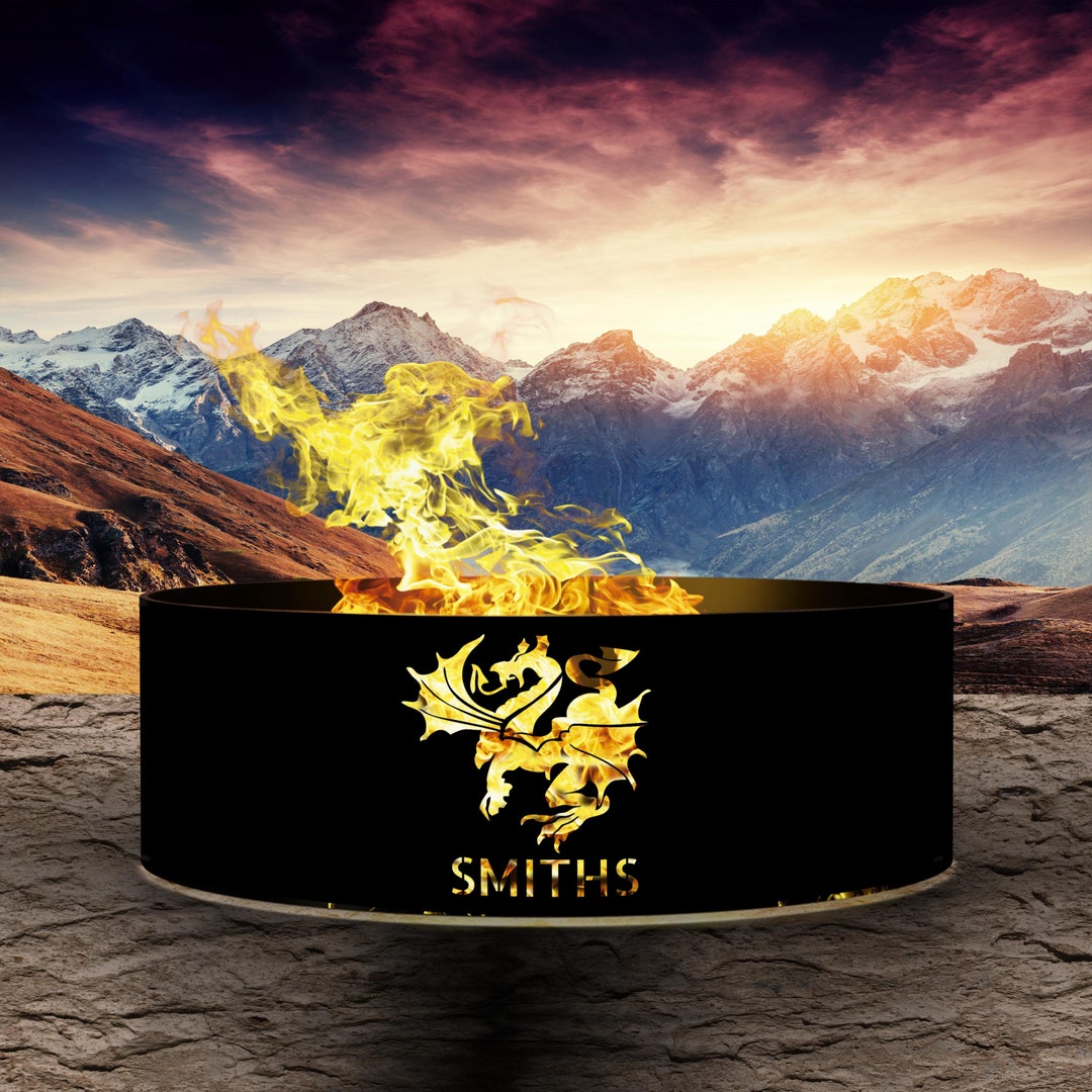 Custom Dragon Fire Pit | Heavy Duty Outdoor Fire Ring | Dragon ...
