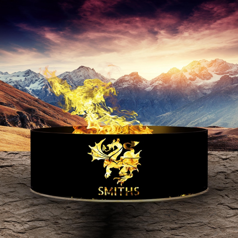 Custom Dragon Fire Pit | Heavy Duty Outdoor Fire Ring | Dragon ...