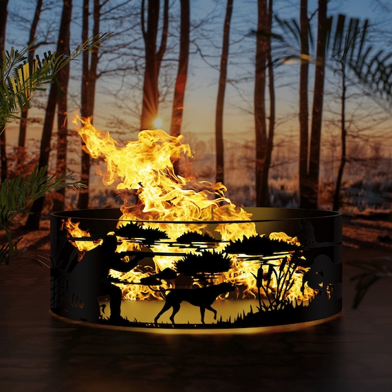 Hunting Fire Pits Dog Fire Ring Pits Heavy Duty Outdoor Fire - Etsy
