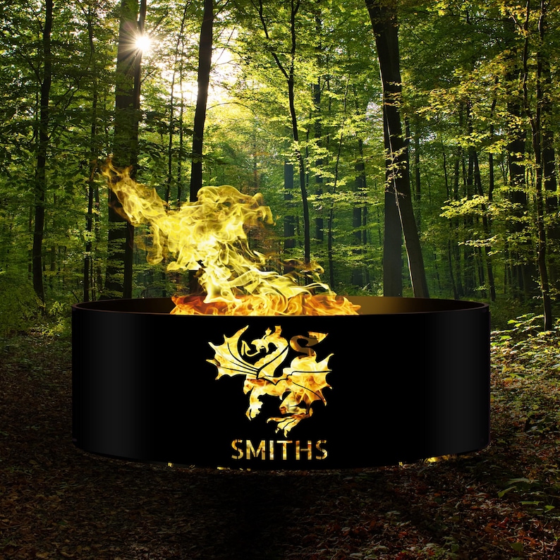 Custom Dragon Fire Pit | Heavy Duty Outdoor Fire Ring | Dragon ...