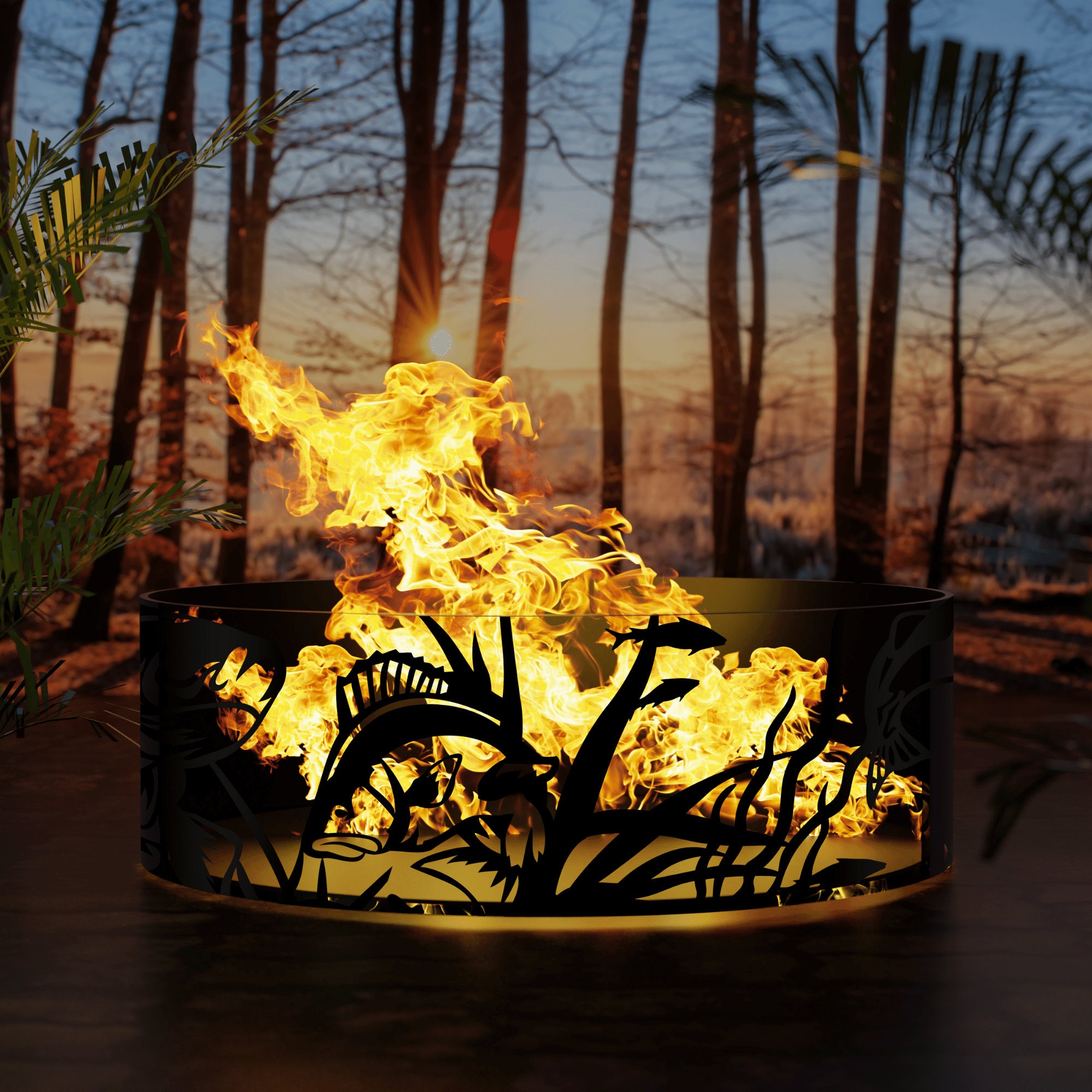 Fish Design Fire Pits Fish Design Fire Ring Pits Heavy Duty - Etsy