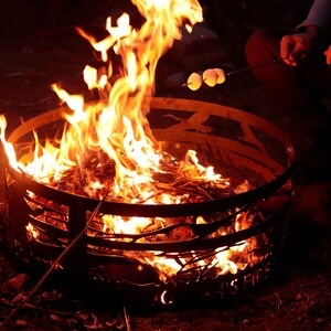 Hunting Themed Fire Pit, Gift for Father's Day, Heavy Duty Fire Ring ...