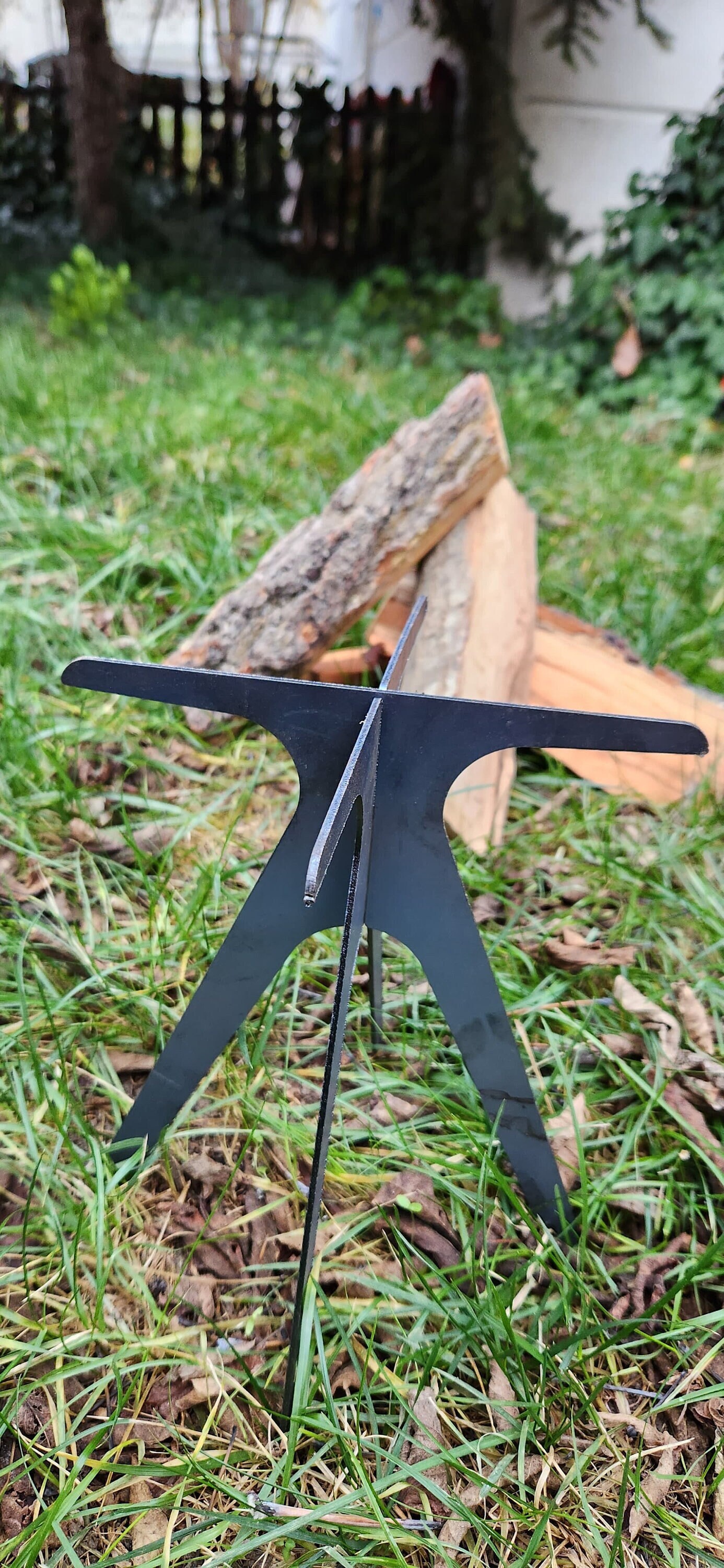 Vertical Fire Pit Grate, Campfire Stand, Log Holder, Fire Pit Stand for ...