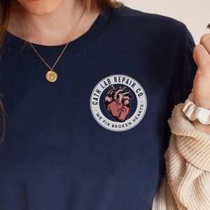 Cath Lab Repair Co T-shirt - Left Chest Funny IR Cath Lab Nurse Tech ...