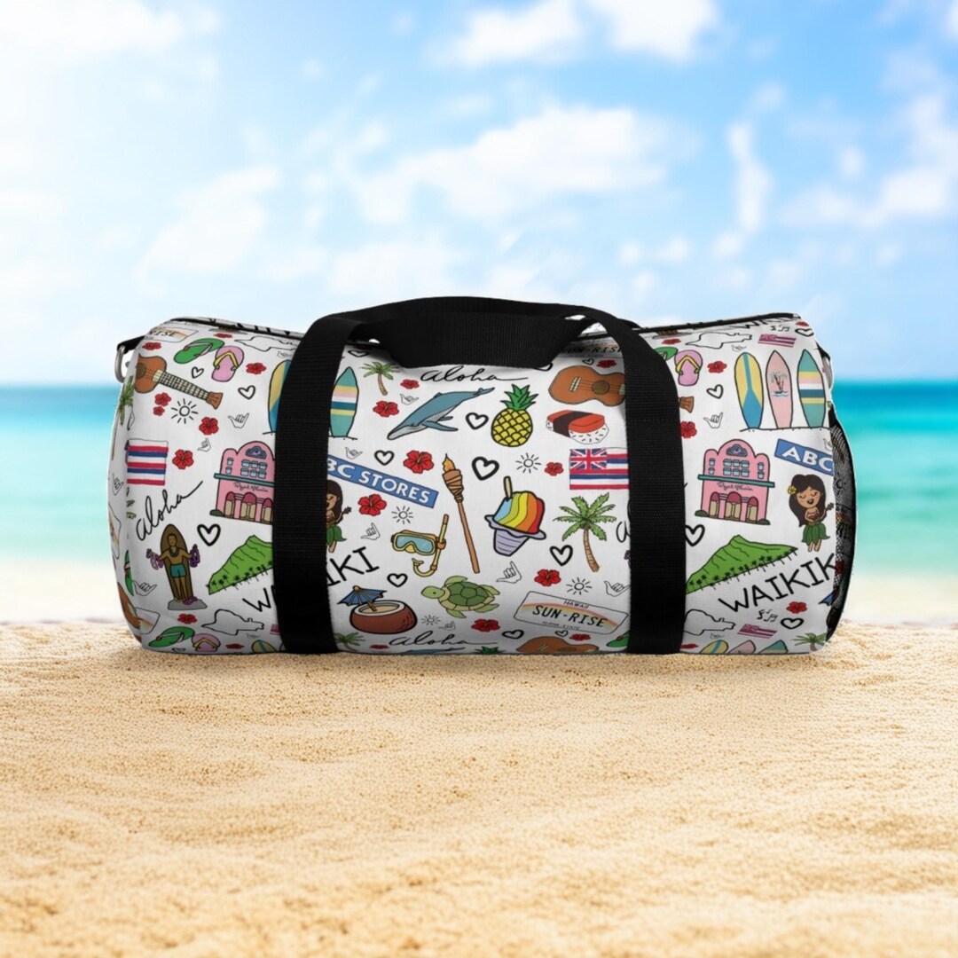 Hawaii Favorite Things Duffel Bag | Cute Hawaiian Oahu Maui Waikiki ...