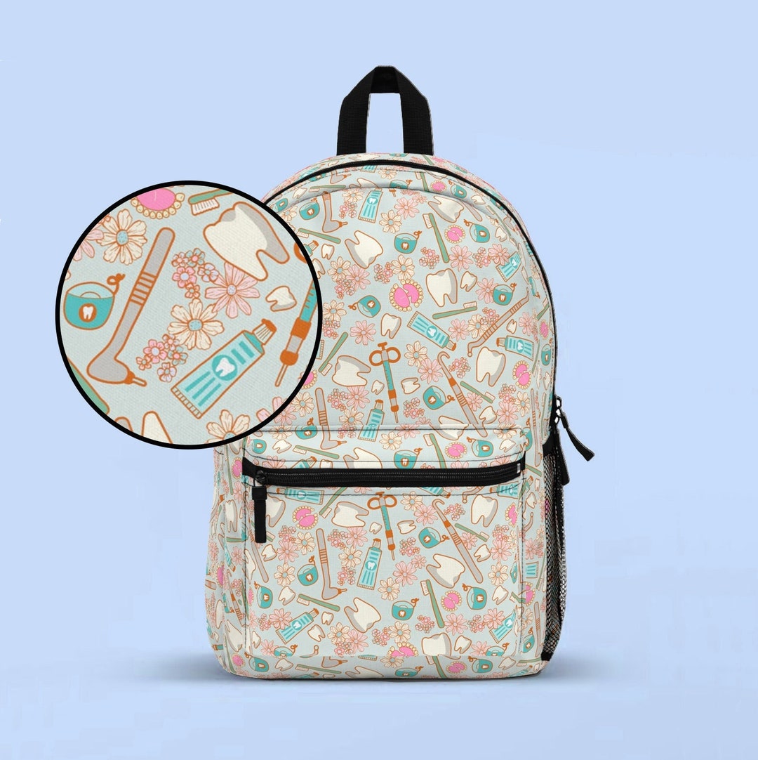 Dental Doodles Backpack, Groovy Dentist Instruments Dental Hygienist ...
