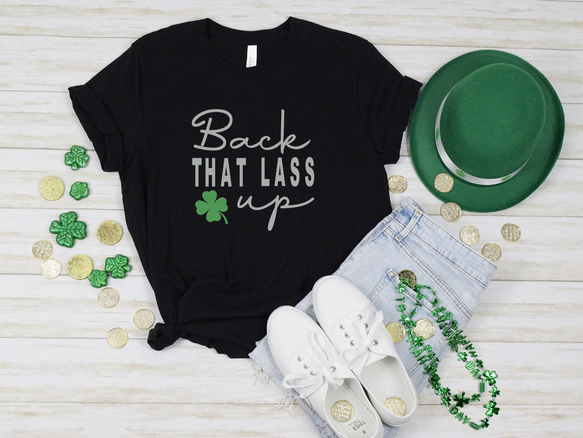Back That Lass up Funny St. Patrick's Day Shirt, Cute Lucky Tshirt ...