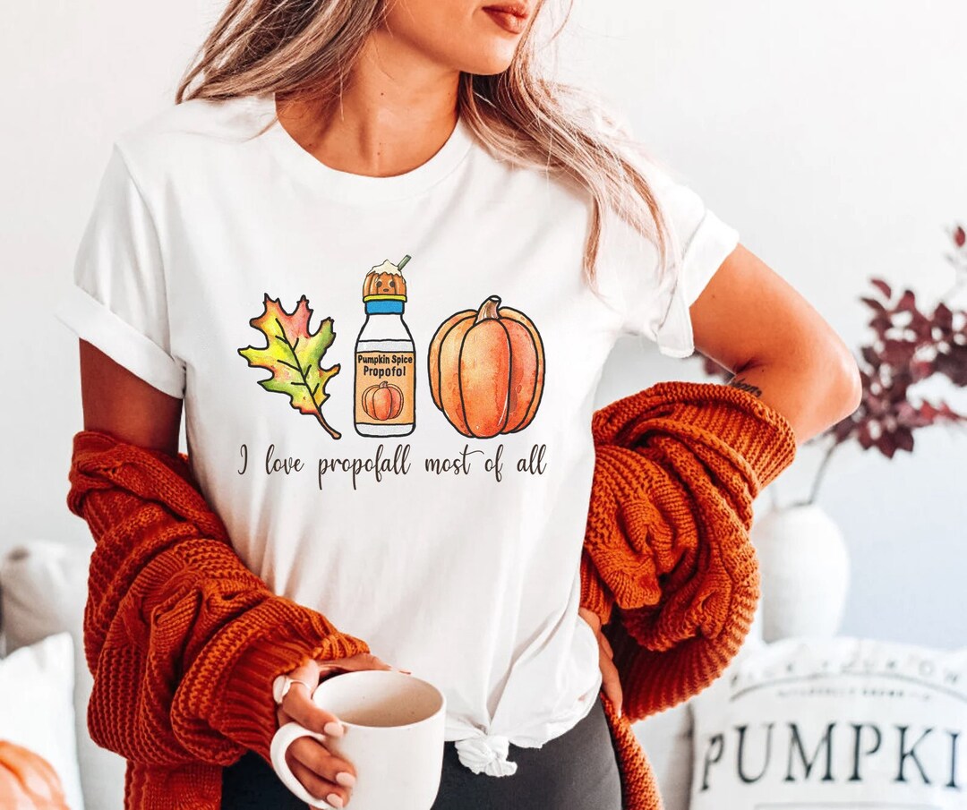 Funny Fall Autumn Nurse Shirt | Halloween Gift for CRNA ICU Nurse RN ...