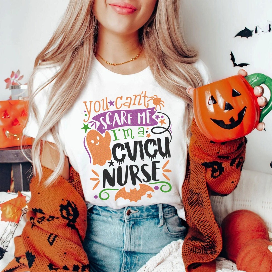 CVICU Nurse Halloween T-shirt | CV ICU Halloween Gift Icu Group Nursing ...