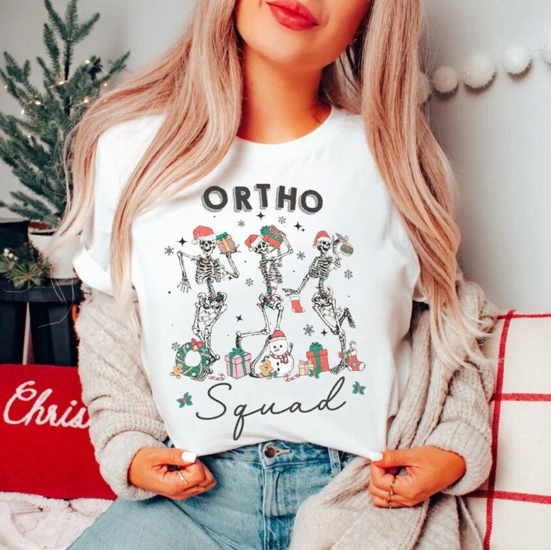 Ortho Squad Christmas T-shirt, Funny Orthopedics Nurse Rn Crew Xmas ...