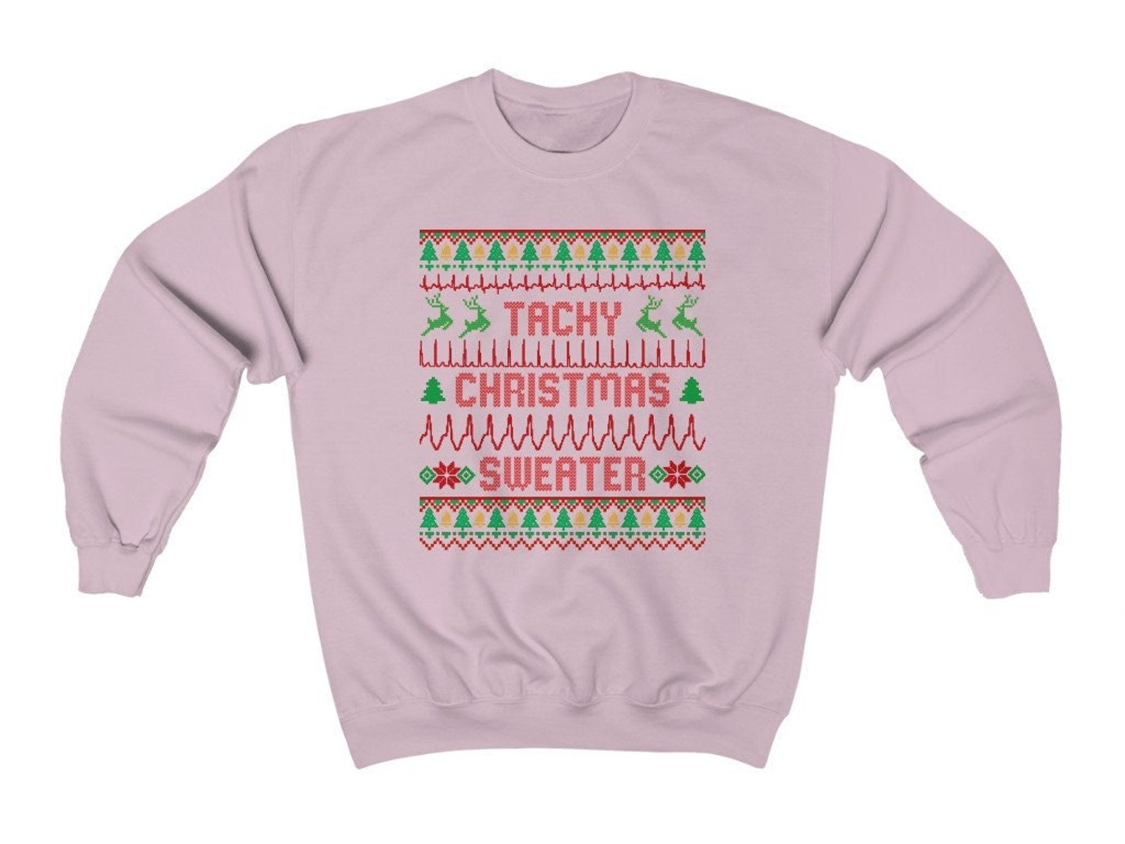 Nurse Tele Tech EKG Ugly Christmas Sweater, Funny Medical Cardiac Icu ...