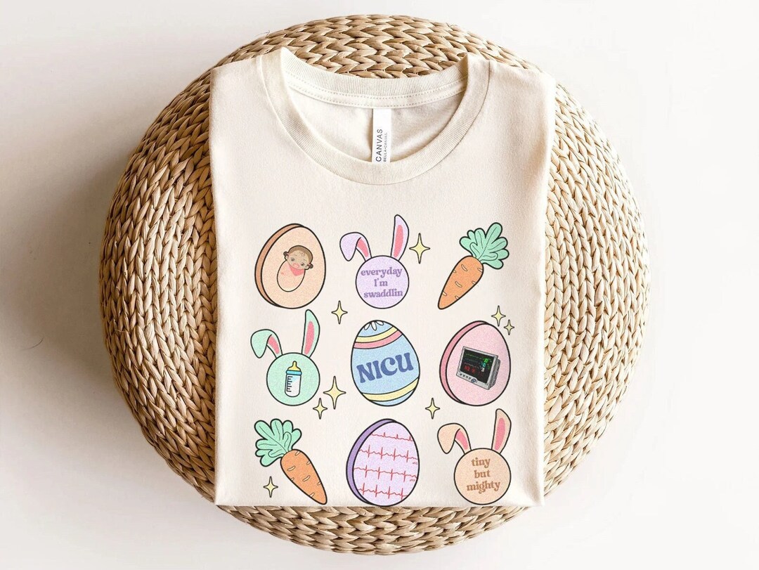 NICU Easter Shirt | Neonatal ICU Nurse Spring Tshirt, Retro NICU Rn ...