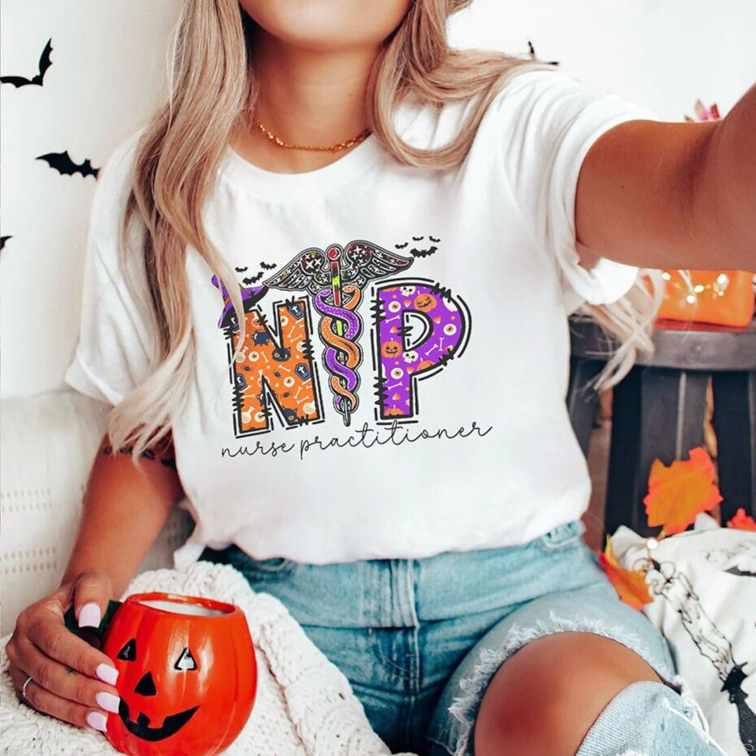 Halloween Nurse Practitioner Shirt, Spooky NP T-shirt, Fall Nurse ...