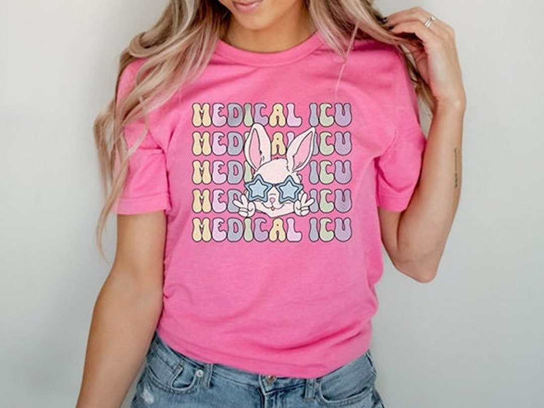 Retro MICU Nurse Easter T-shirt, Groovy Medical ICU Nurse Rn Tech ...