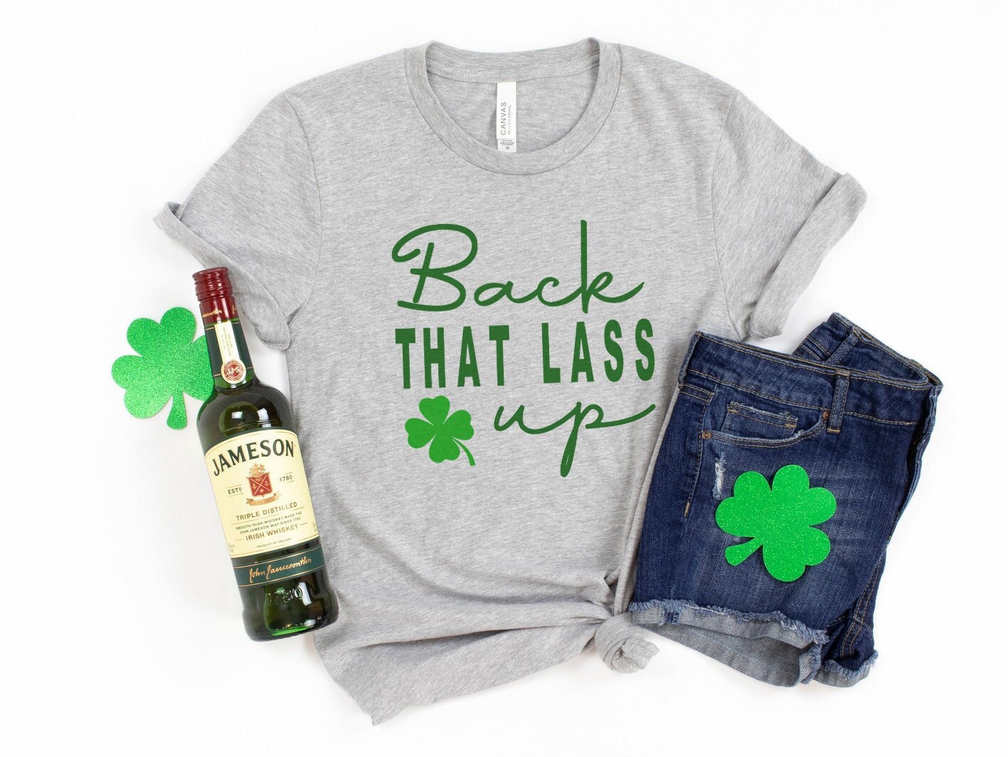 Back That Lass up Funny St. Patrick's Day Shirt, Cute Lucky Tshirt ...