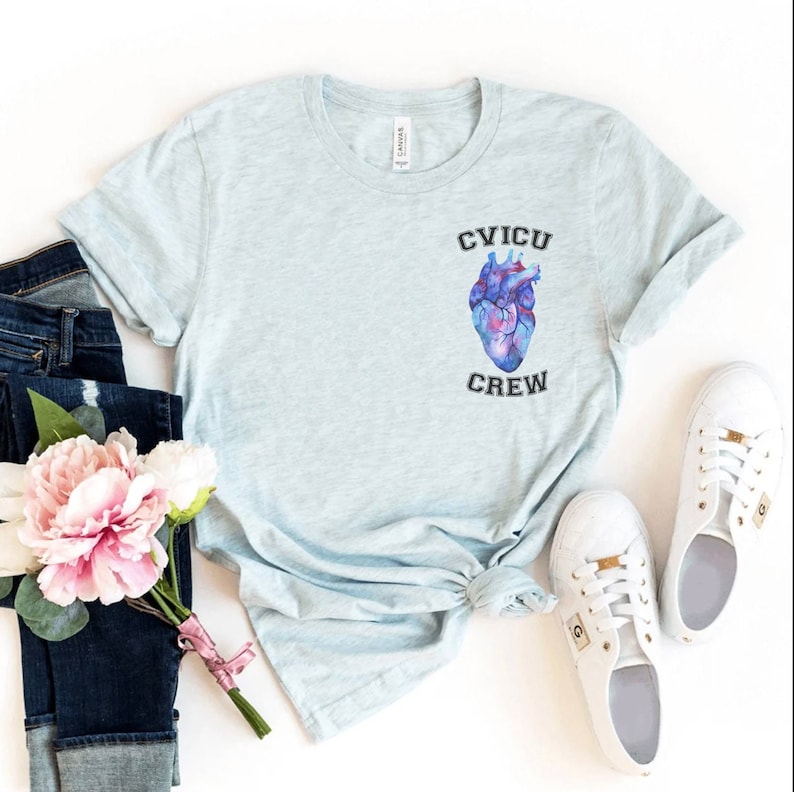 CVICU Crew Nurse T-shirt - Cardiac Nursing Specialist Shirt - Cvicu ICU ...