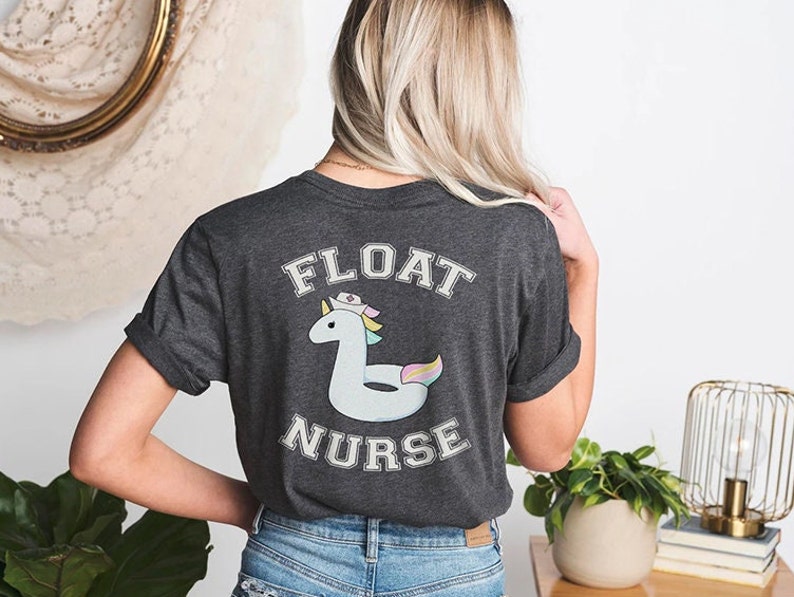 Float Pool Nurse Design on Back T-shirt Funny Cute Float RN - Etsy