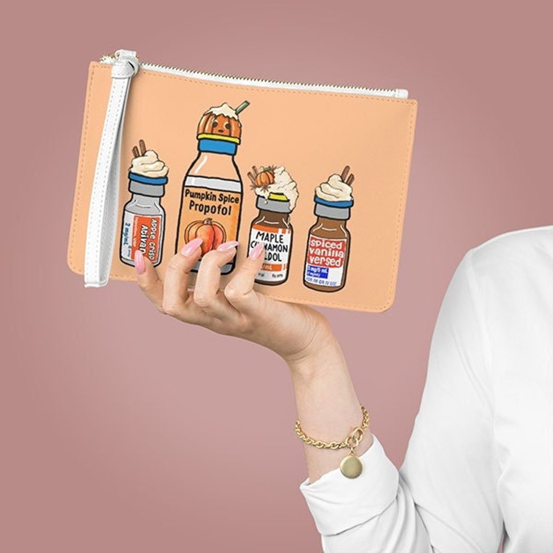 Funny Fall Autumn ICU Nurse Gift Pumpkin Propofol Clutch Bag, Halloween ...