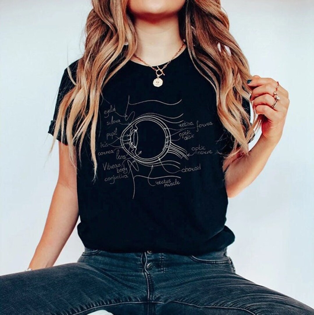 Eye Anatomy Shirt, Optometry T-shirt, Optometrist Ophthalmology Tshirt ...