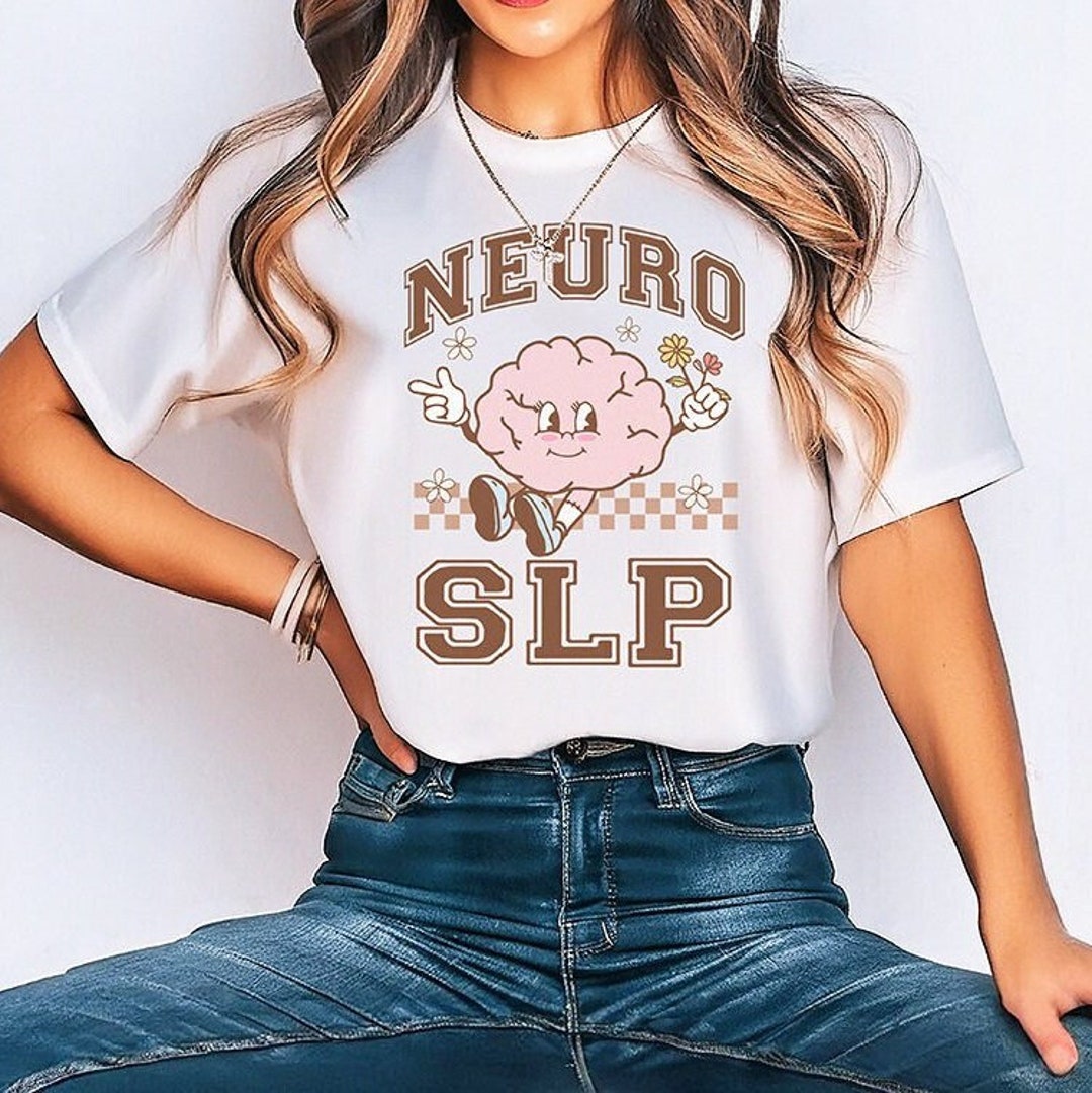 Retro Neuro SLP T-shirt - Neurology Speech Language Pathologist Shirt ...