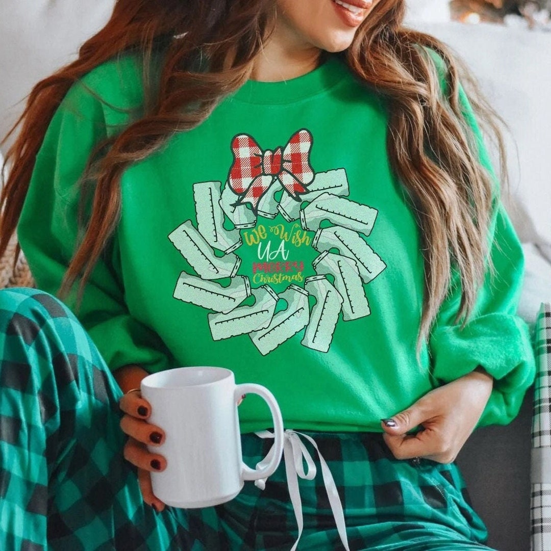 Funny Nurse Christmas Sweatshirt, UA Merry Christmas Medical Lab Tech ...