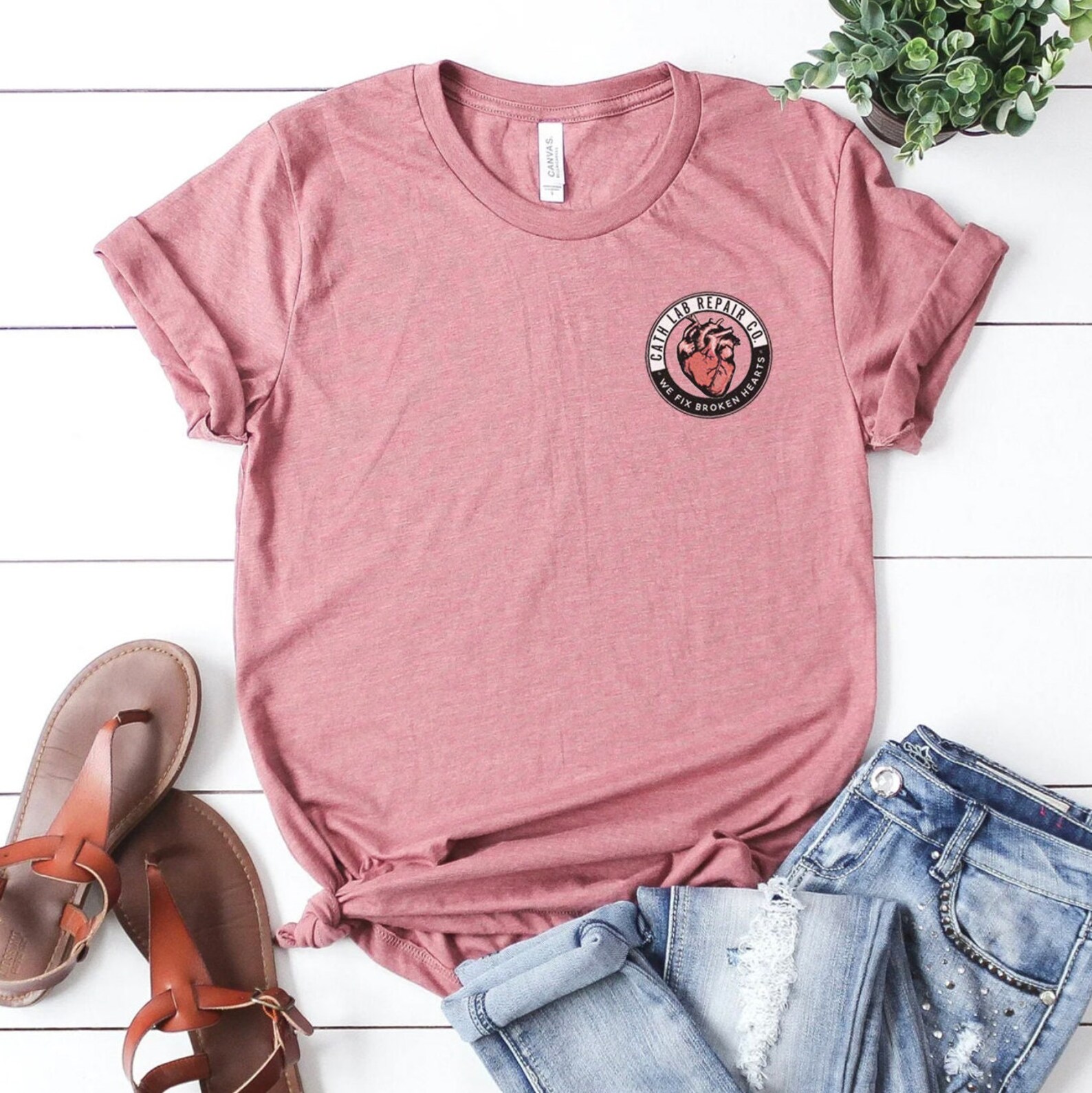 Cath Lab Repair Co T-shirt - Left Chest Funny IR Cath Lab Nurse Tech ...