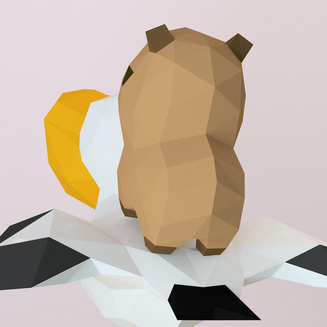 Capybara, Animal Origami, DIY, Decoration, Homemade, 3D Paper Sculpture ...