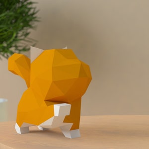 Playful Cat, Kitten, Calm, Hopeful,animal Origami, DIY, Decoration ...