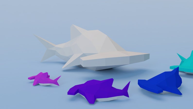 Hammerhead Shark, Animal Origami, DIY, Decoration, Homemade Ocean ...