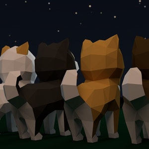 Shiba Inu Origami: DIY 3D Paper Sculpture (JPG Pattern) - Etsy