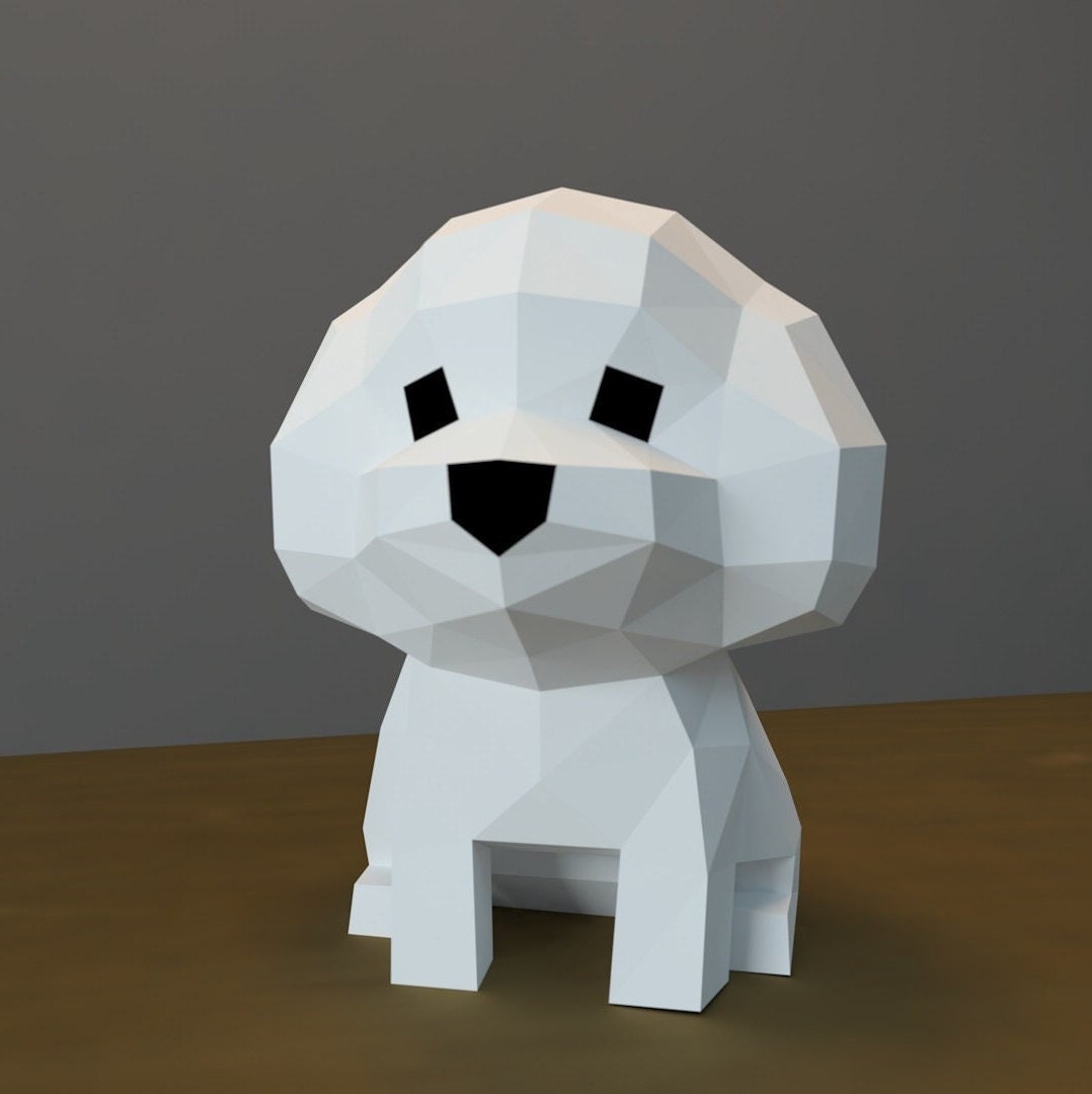 Toy Poodle, Poodle, Animal Origami, DIY, Decoration, Homemade, 3D Paper ...