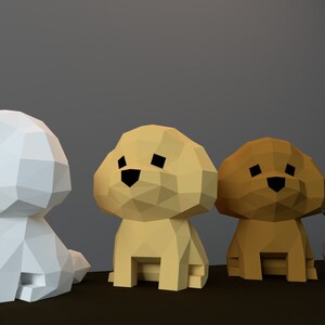 Toy Poodle, Poodle, Animal Origami, DIY, Decoration, Homemade, 3D Paper ...