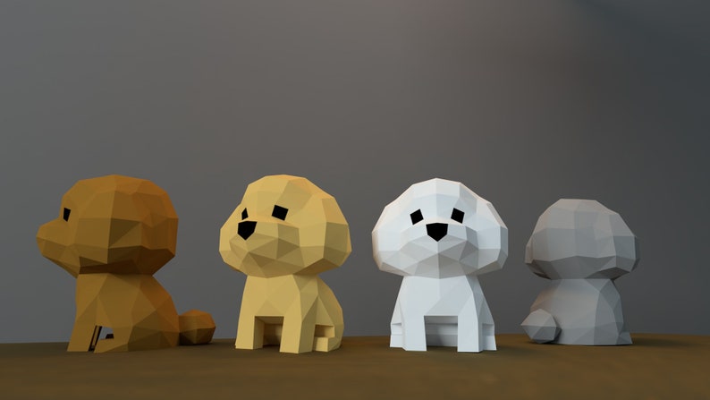 Toy Poodle Poodle Animal Origami DIY Decoration Homemade - Etsy