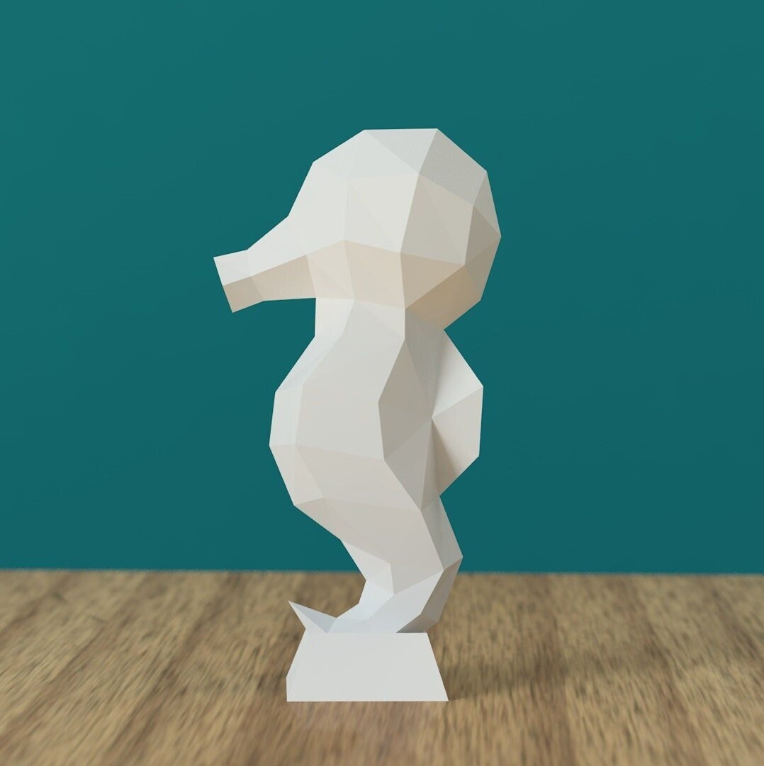 Sea Horse, 3D Papercraft Orgami,animal Origami, DIY, Decoration ...