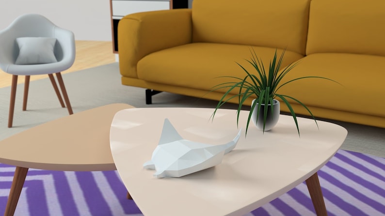 Manta Ray, 3D Origami Papercraft, Animal Origami, Decoration, Diy ...