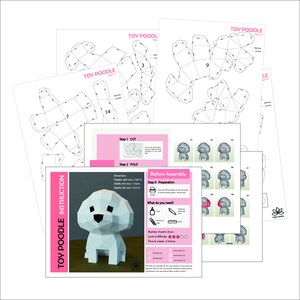 Toy Poodle, Poodle, Animal Origami, DIY, Decoration, Homemade, 3D Paper ...