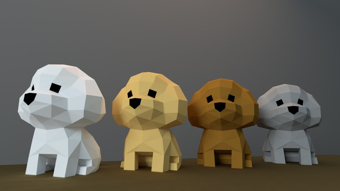 Toy Poodle Poodle Animal Origami DIY Decoration Homemade - Etsy