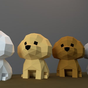 Toy Poodle, Poodle, Animal Origami, DIY, Decoration, Homemade, 3D Paper ...